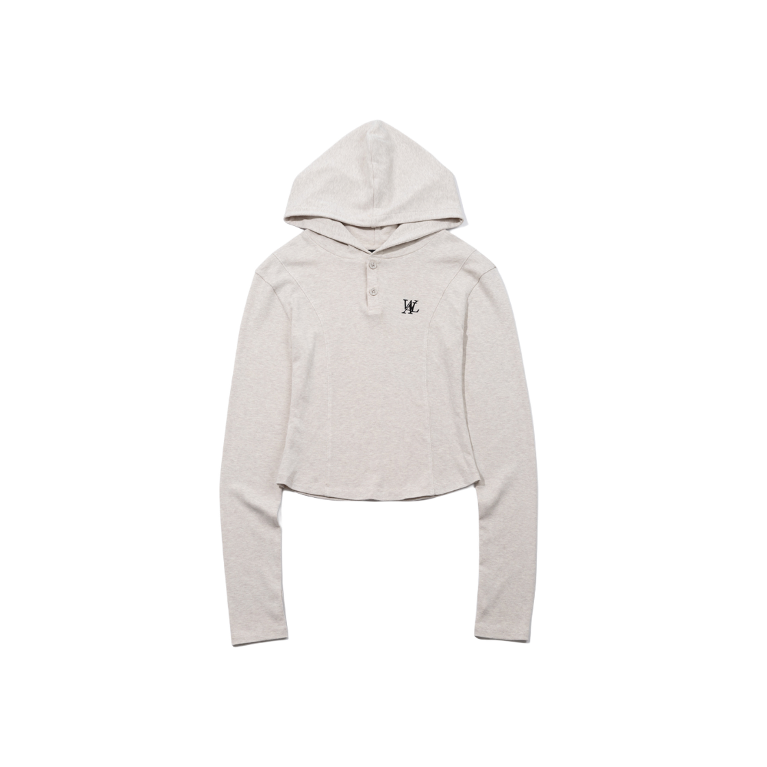 우알롱 슬림 소프트 워머 후드 티셔츠 오트밀 | WOOALONG | KREAM