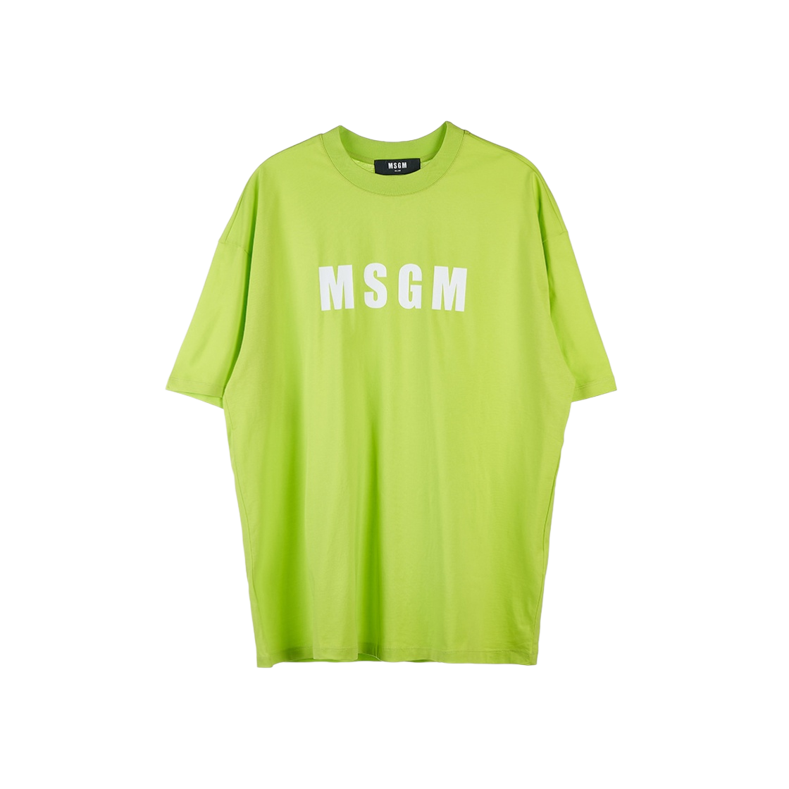 엠에스지엠 쇼트 슬리브 코튼 티셔츠 애시드 그린 | MSGM | KREAM