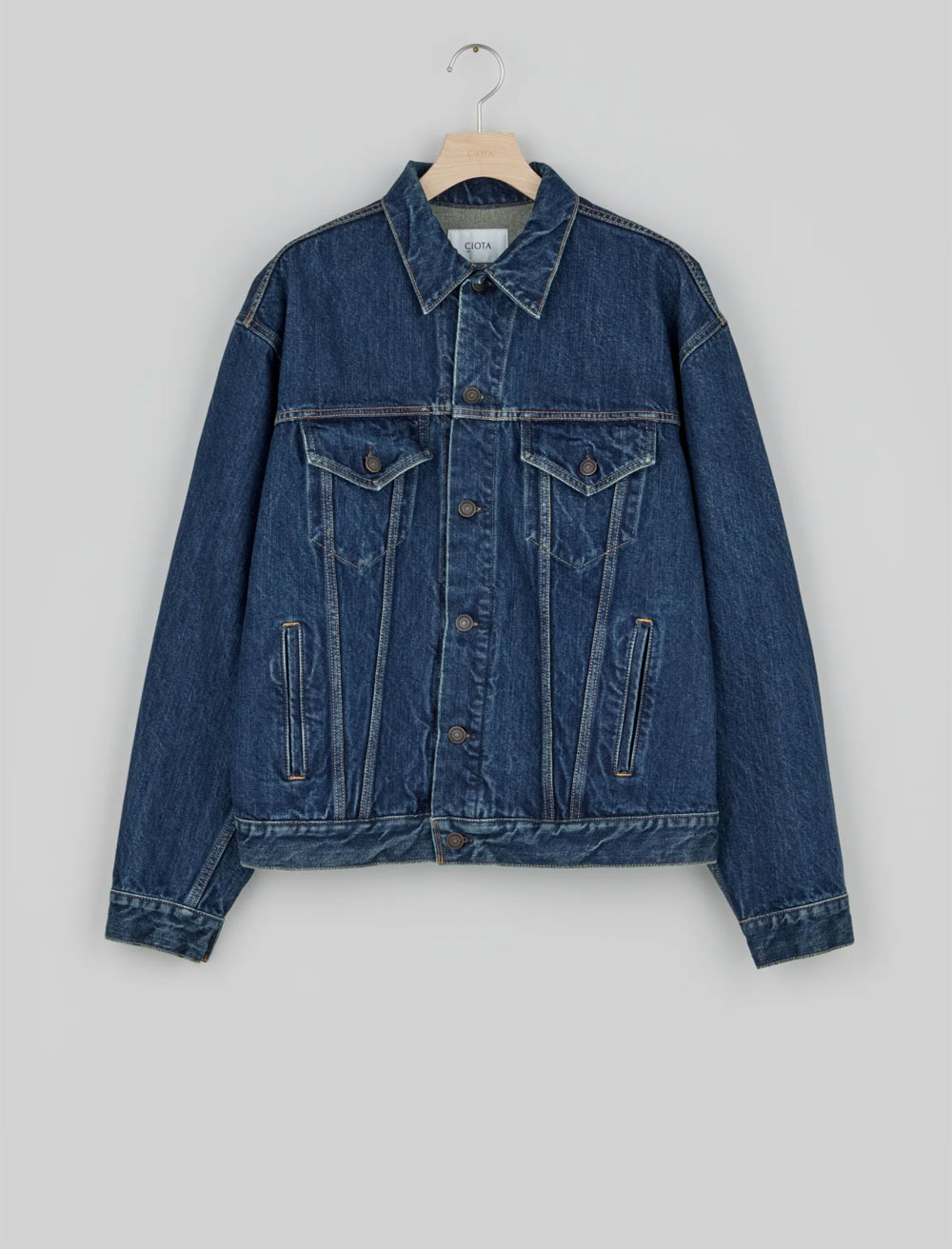 시오타 4 포켓 데님 자켓 다크 블루 데미지 - 25SS | Ciota | KREAM
