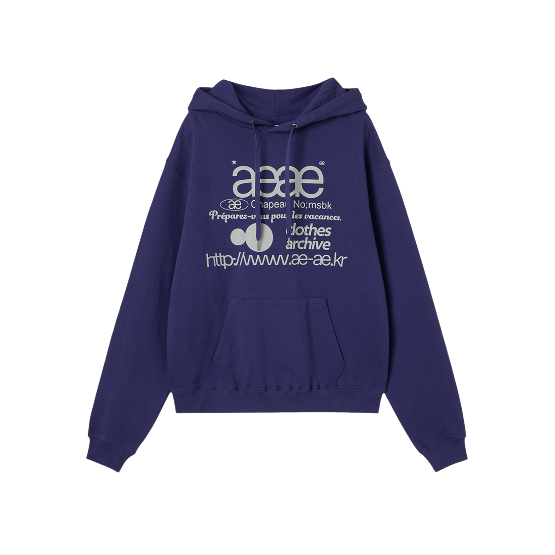 에이이에이이 웹 로고 루즈 후디 블루 | AEAE | KREAM