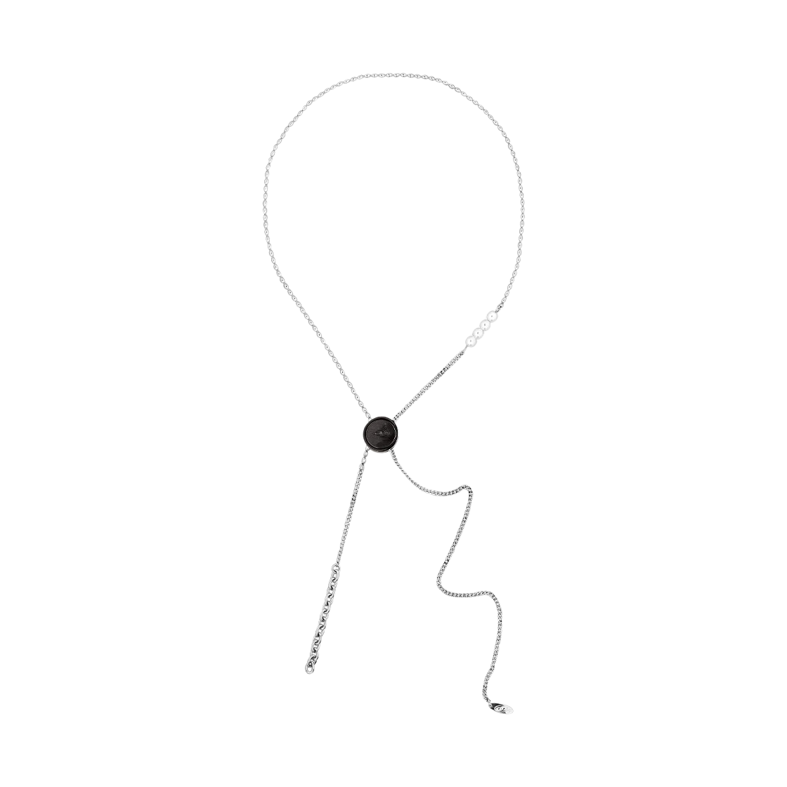 센티멍 넘버 478 원 코드 락 진주 네크리스 블랙 | SENTIMENTS | KREAM