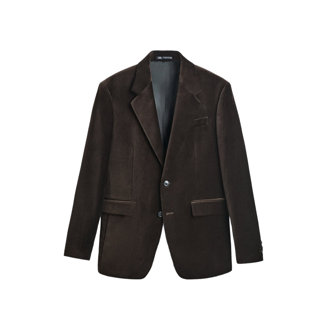 자라 벨벳 블레이저 자켓 다크 브라운 | Zara | KREAM