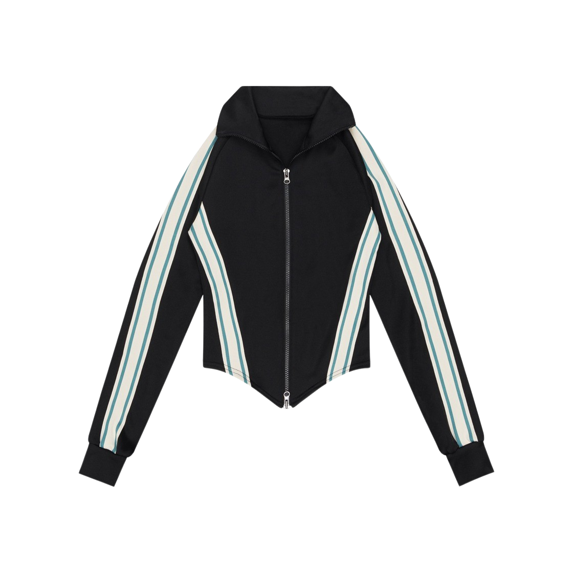 쿄 스포티 다이아그놀 트랙 투웨이 집업 블랙 | KYO | KREAM