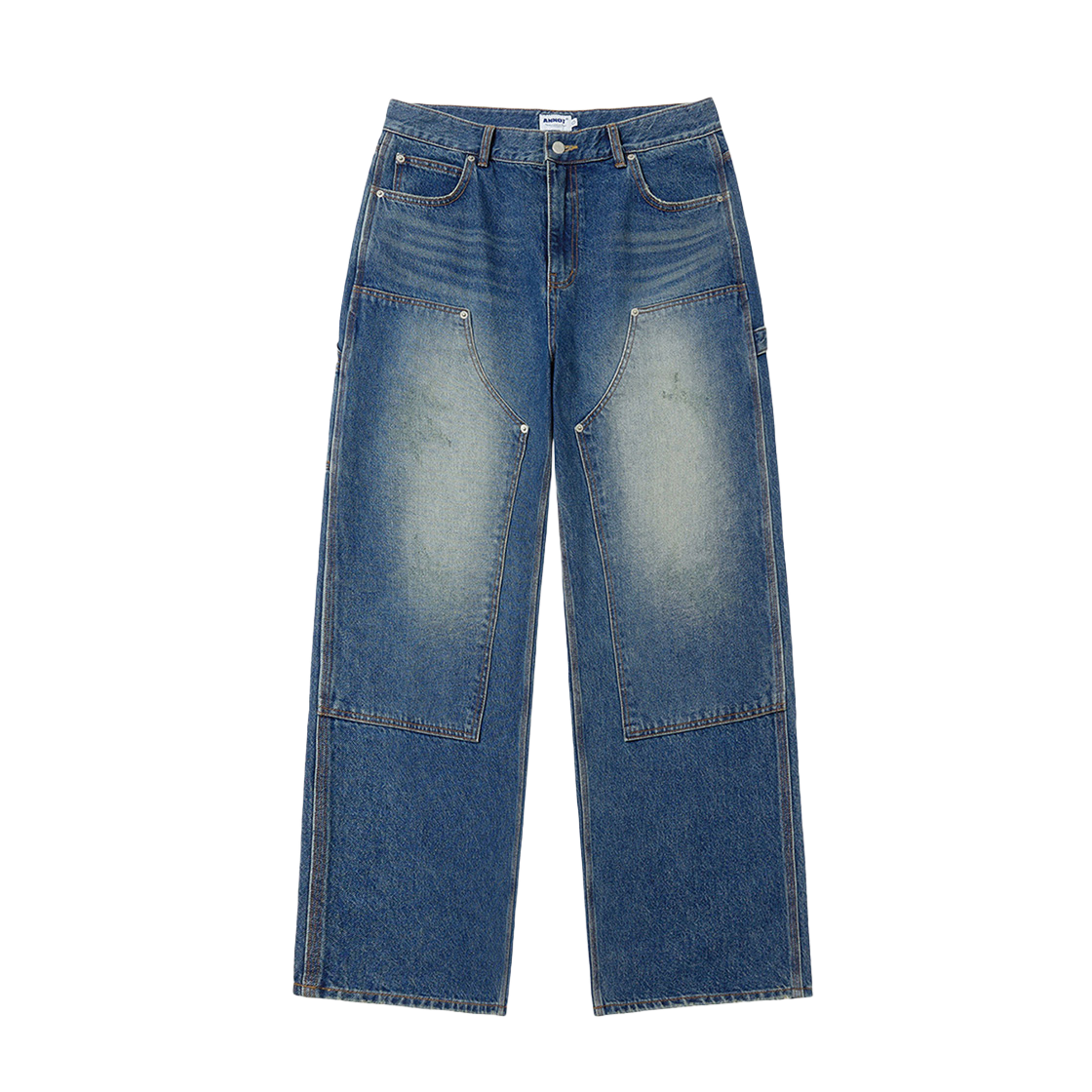 아노트 더블니 카펜터 데님 팬츠 미드 블루 | ANNOT | KREAM