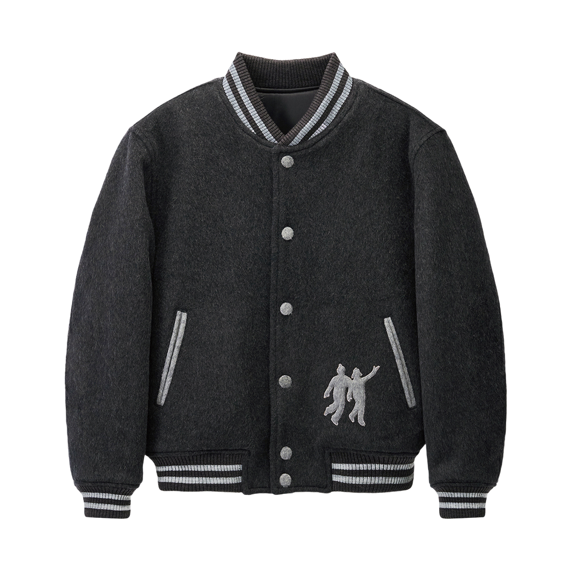 에스티유 엠브로더리 패디드 봄버 차콜 | STU | KREAM