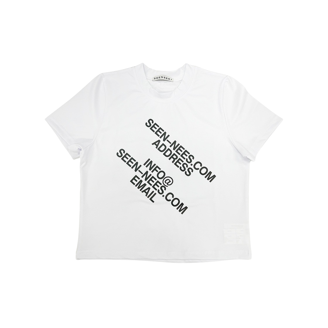 씬 컨택 크롭 티셔츠 화이트 | SEEN | KREAM