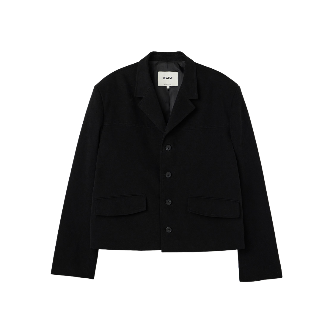 르아브 도미넌트 크롭 너치드 자켓 | LEARVE | KREAM
