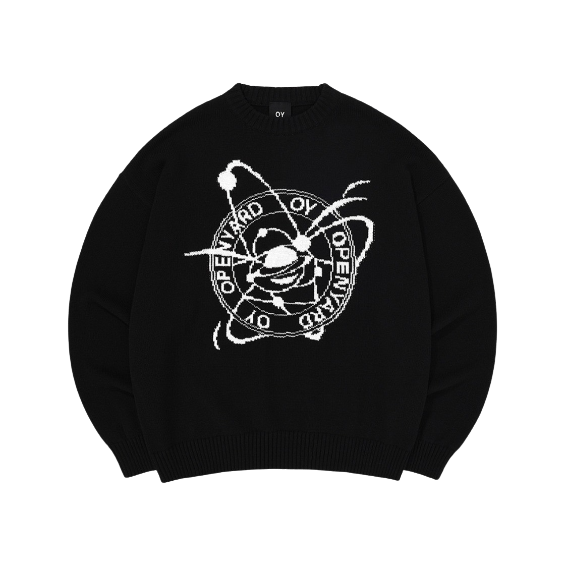 오와이 플래닛터리 오빗 로고 니트 블랙 | OY | KREAM