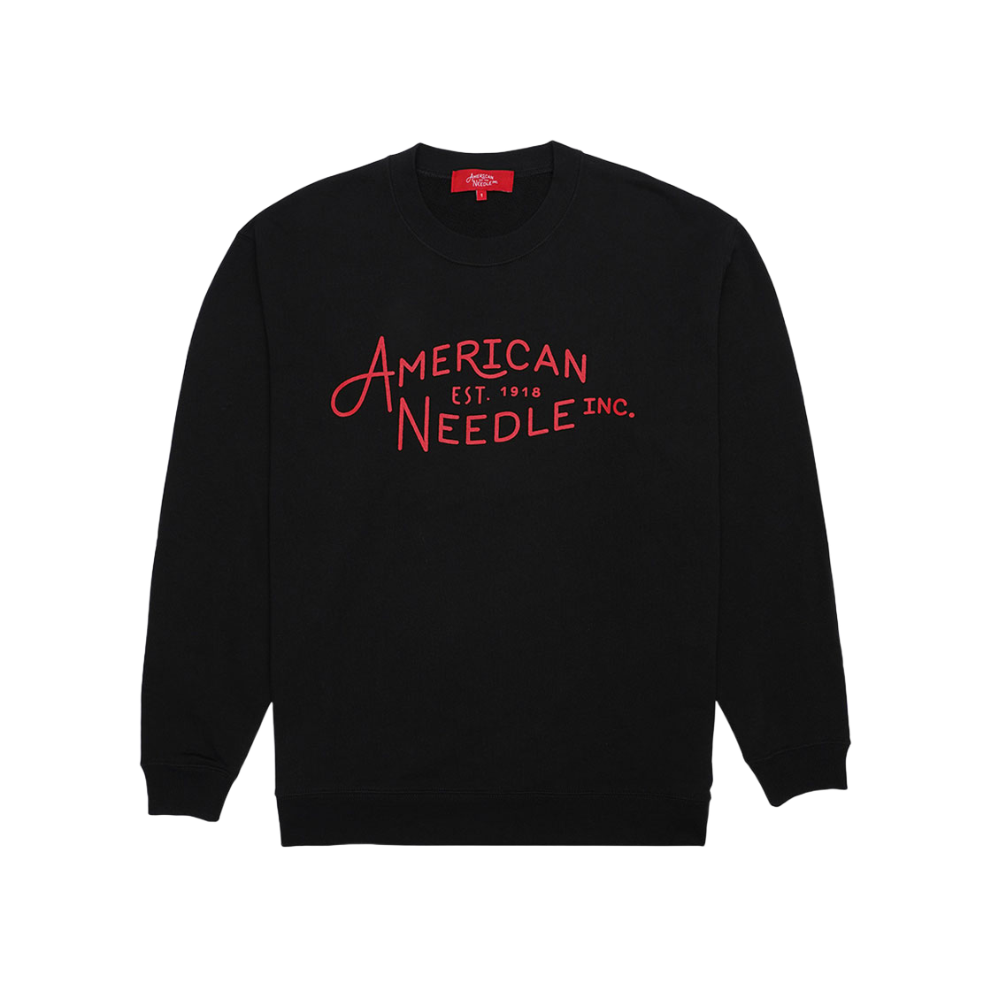 아메리칸 니들 AN 크루넥 스웻셔츠 블랙 | American Needle | KREAM