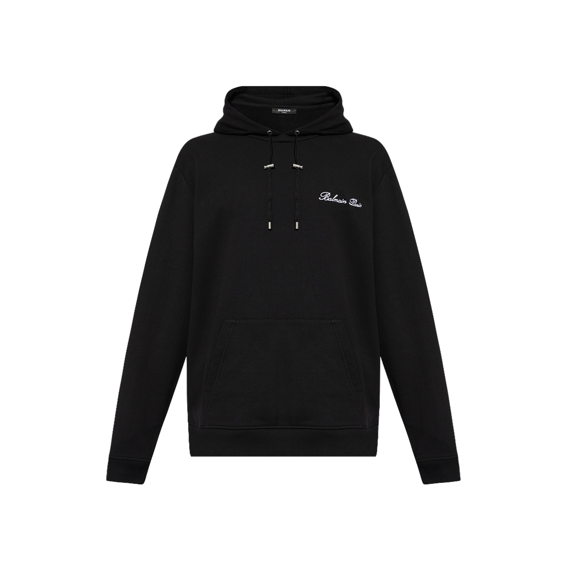 발망 시그니처 로고 자수 후드 블랙 | Balmain | KREAM