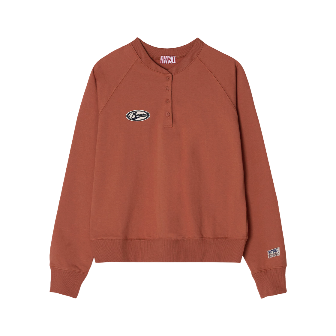 미나수 헨리넥 맨투맨 스웨트셔츠 브릭 | MENASOO | KREAM