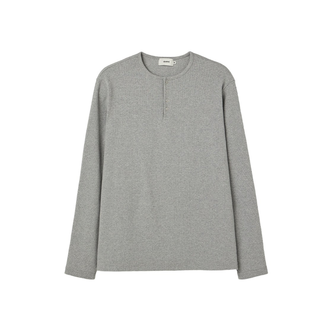 르아브 타이탄 스냅 헨리넥 티셔츠 그레이 | LEARVE | KREAM