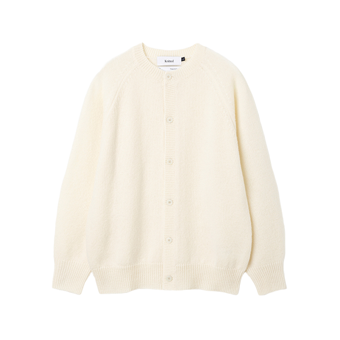 니티드 쉐기독 울 100% 라운드 가디건 아이보리 | Knitted | KREAM