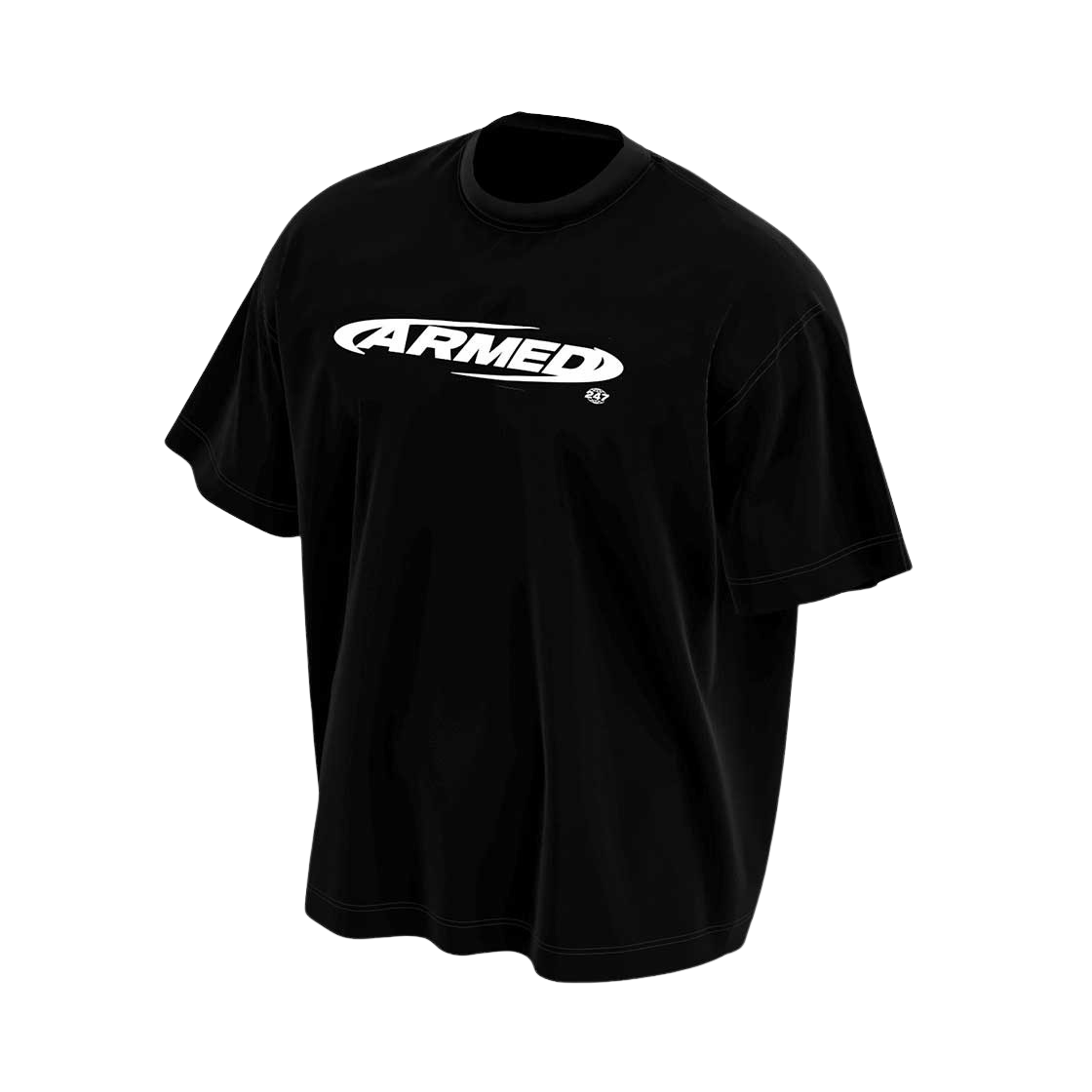 머슬암드 암드 오버핏 티셔츠 블랙 | Muscle Armed | KREAM