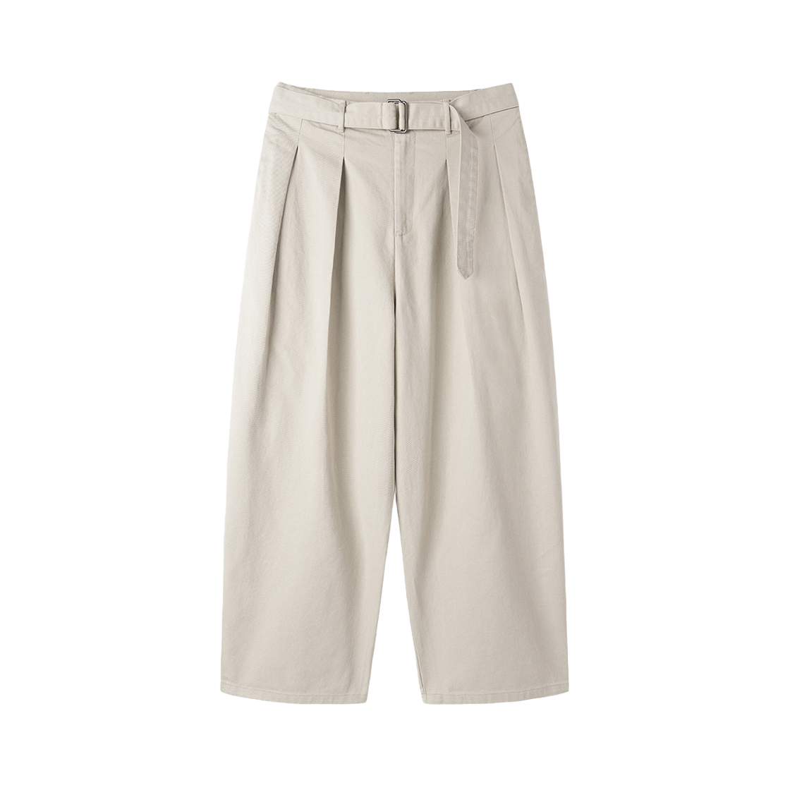 오와이 벨티드 사이드 투턱 와이드 팬츠 베이지 | OY | KREAM
