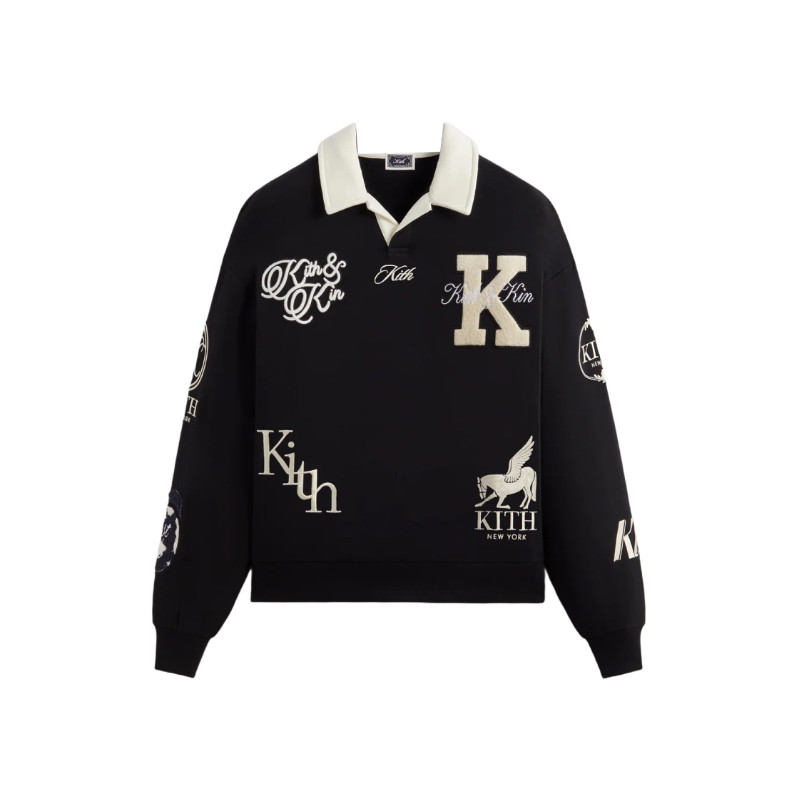 키스 넬슨 칼라드 풀오버 블랙 | Kith | KREAM