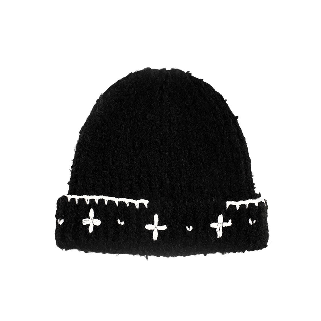 루바티 꽃자수 핸드스티치 비니 블랙 | RUBATI | KREAM