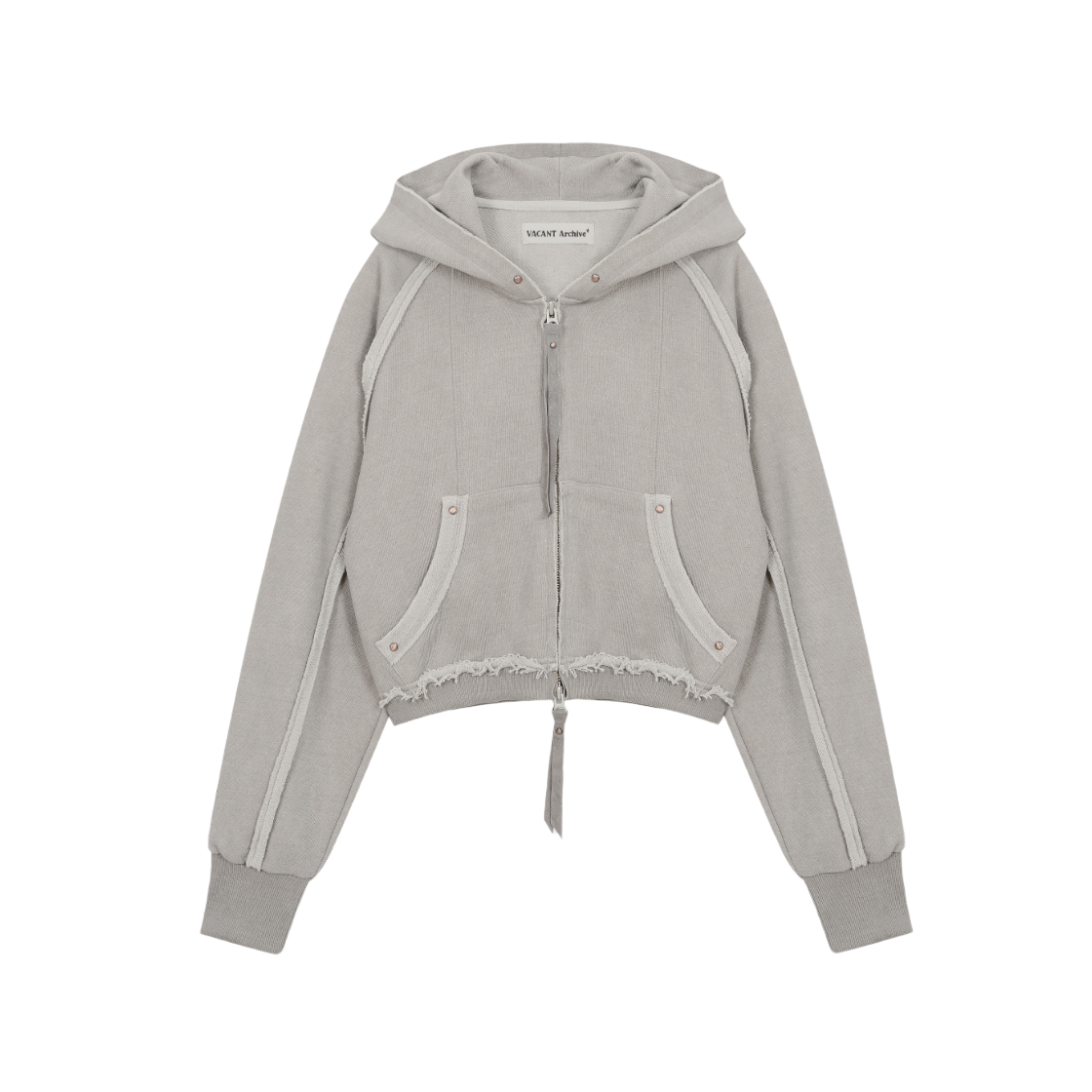 베이컨트 아카이브 디아스 인사이드아웃 후드 집업 베이지 | VACANT ARCHIVE | KREAM