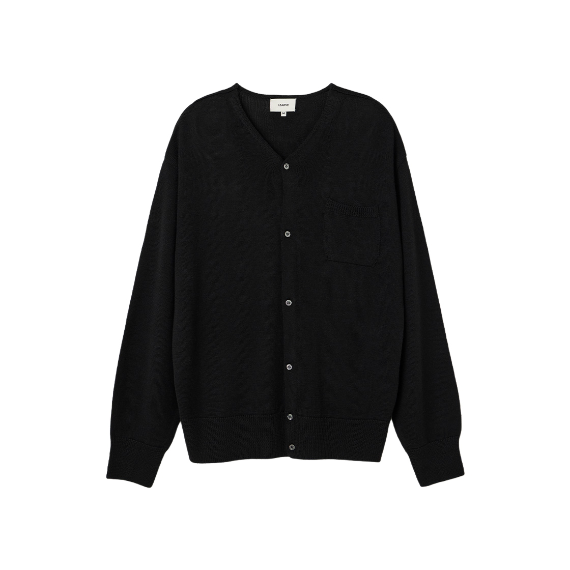 르아브 베일 브이넥 가디건 블랙 | LEARVE | KREAM