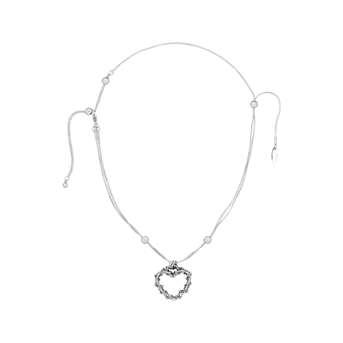 센티멍 넘버 610 가시 하트 네크리스 버니쉬 | SENTIMENTS | KREAM