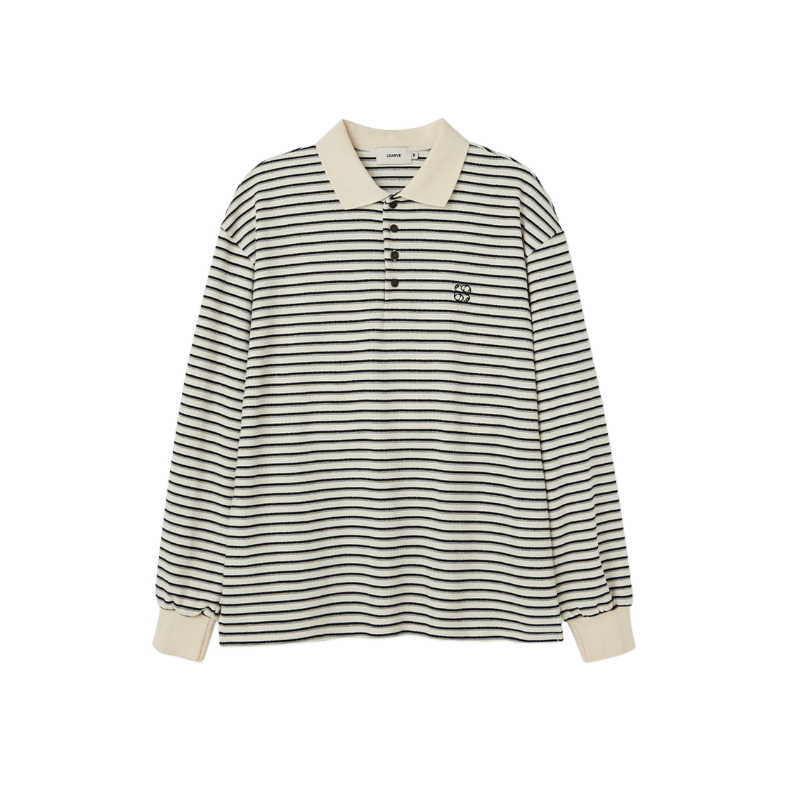 르아브 사콘 스트라이프 PK 티셔츠 아이보리 | LEARVE | KREAM