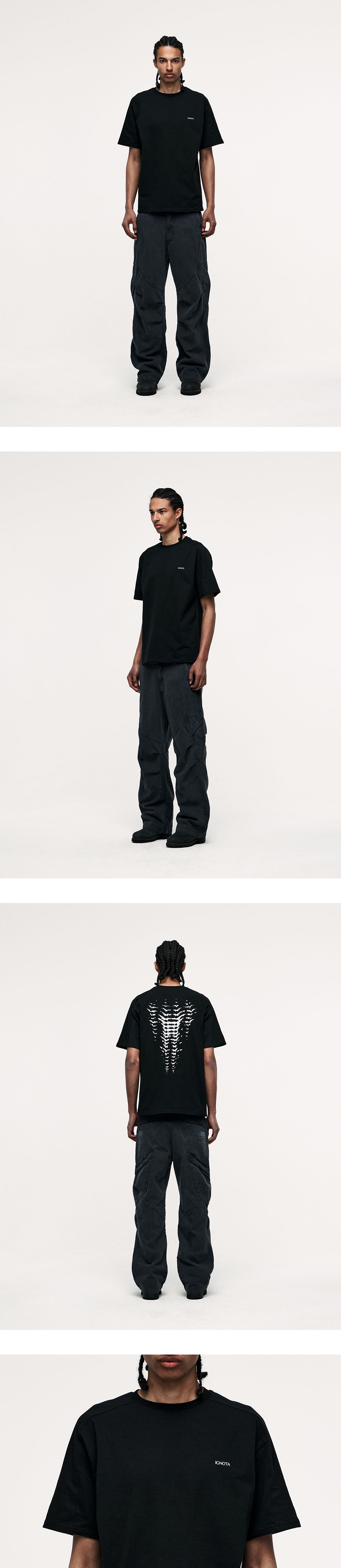 이그노타 코어:11 캐러페이스 숏 슬리브 티셔츠 블랙 | Ignota | KREAM