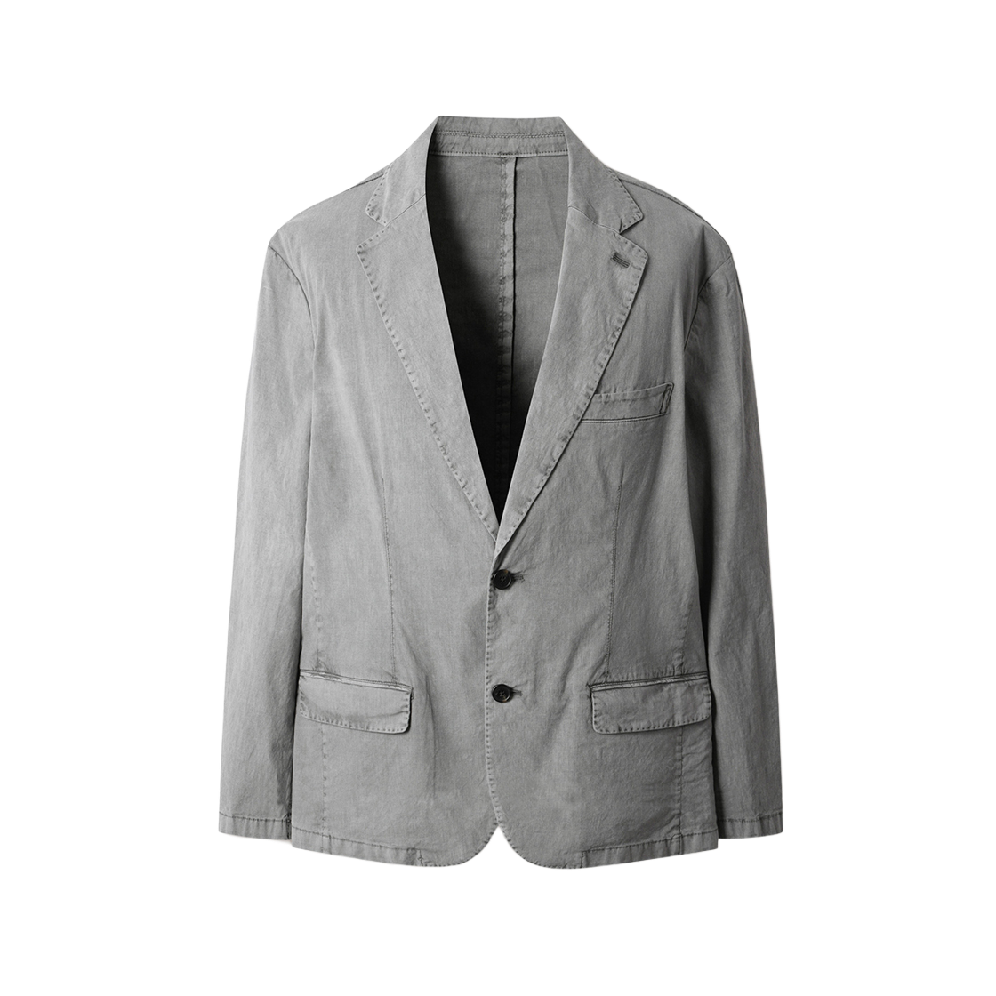 시리즈 코튼 린넨 가먼트 다잉 레귤러핏 자켓 라이트 그레이 | SERIES | KREAM