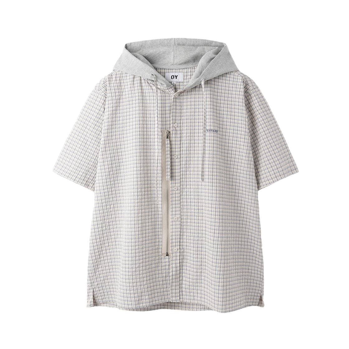 오와이 체크 집 후디 S/S 셔츠 크림 | OY | KREAM