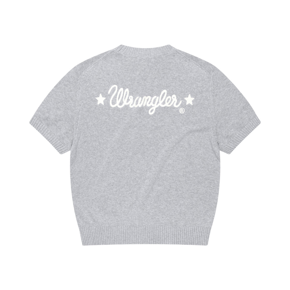 랭글러 로프로고 숏 슬리브 니트 멜란지 그레이 | WRANGLER | KREAM