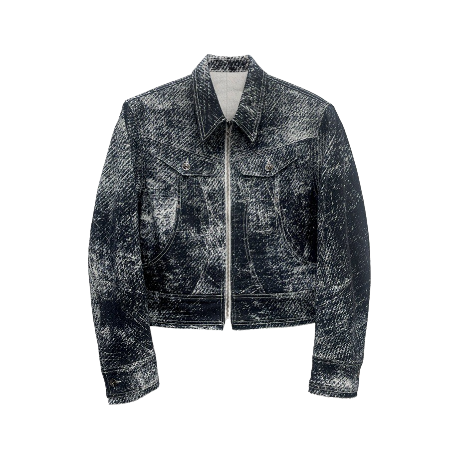 비엘알 데님 프린티드 자켓 네이비 | BLR | KREAM