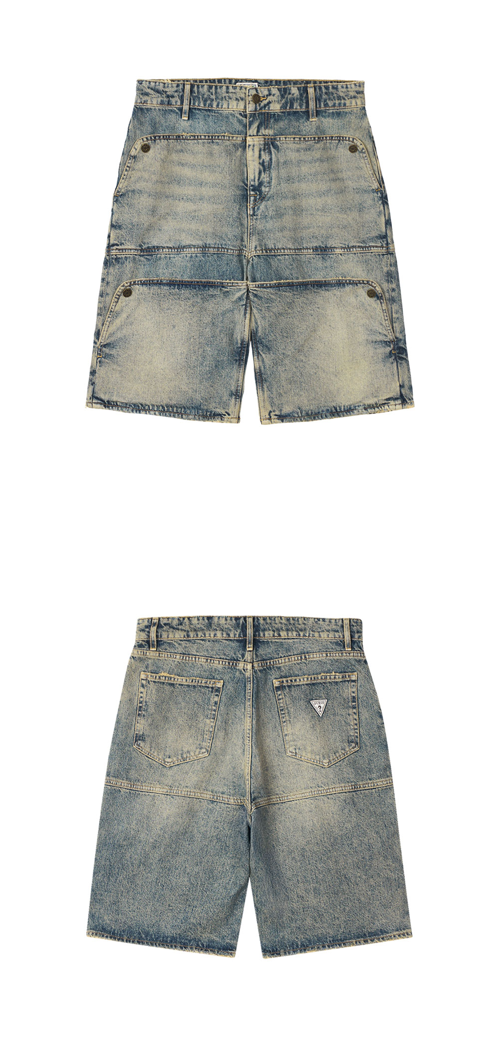 게스 USA 유틸리티 쇼츠 인디고 브라운 - 25SS | Guess USA | KREAM