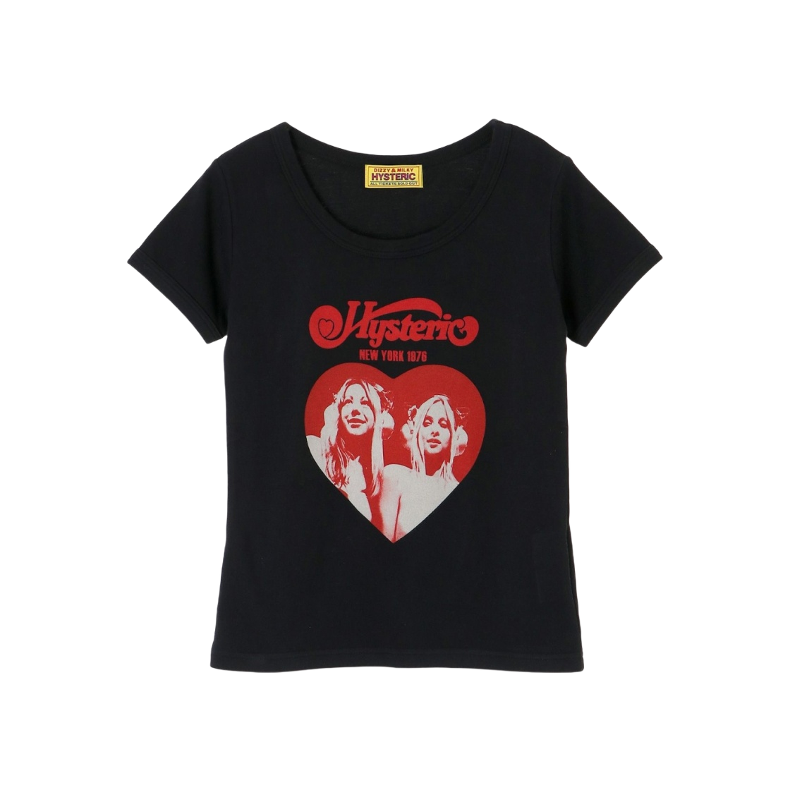 (W) 히스테릭 글래머 히스테릭 하트 치비 티셔츠 블랙 | Hysteric Glamour | KREAM