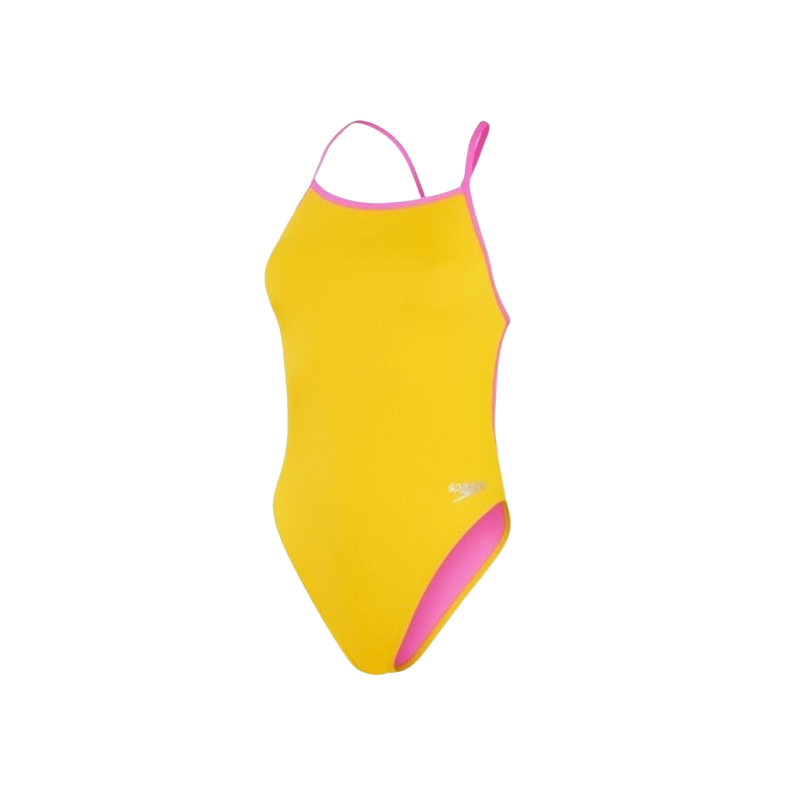 (W) 스피도 솔리드 원피스 브이백 옐로우 핑크 | Speedo | KREAM