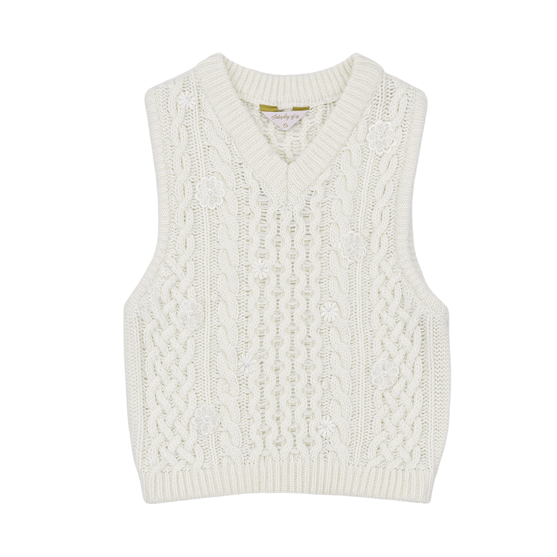 에스티유 우먼즈 코사주 니트 베스트 크림 | STU | KREAM