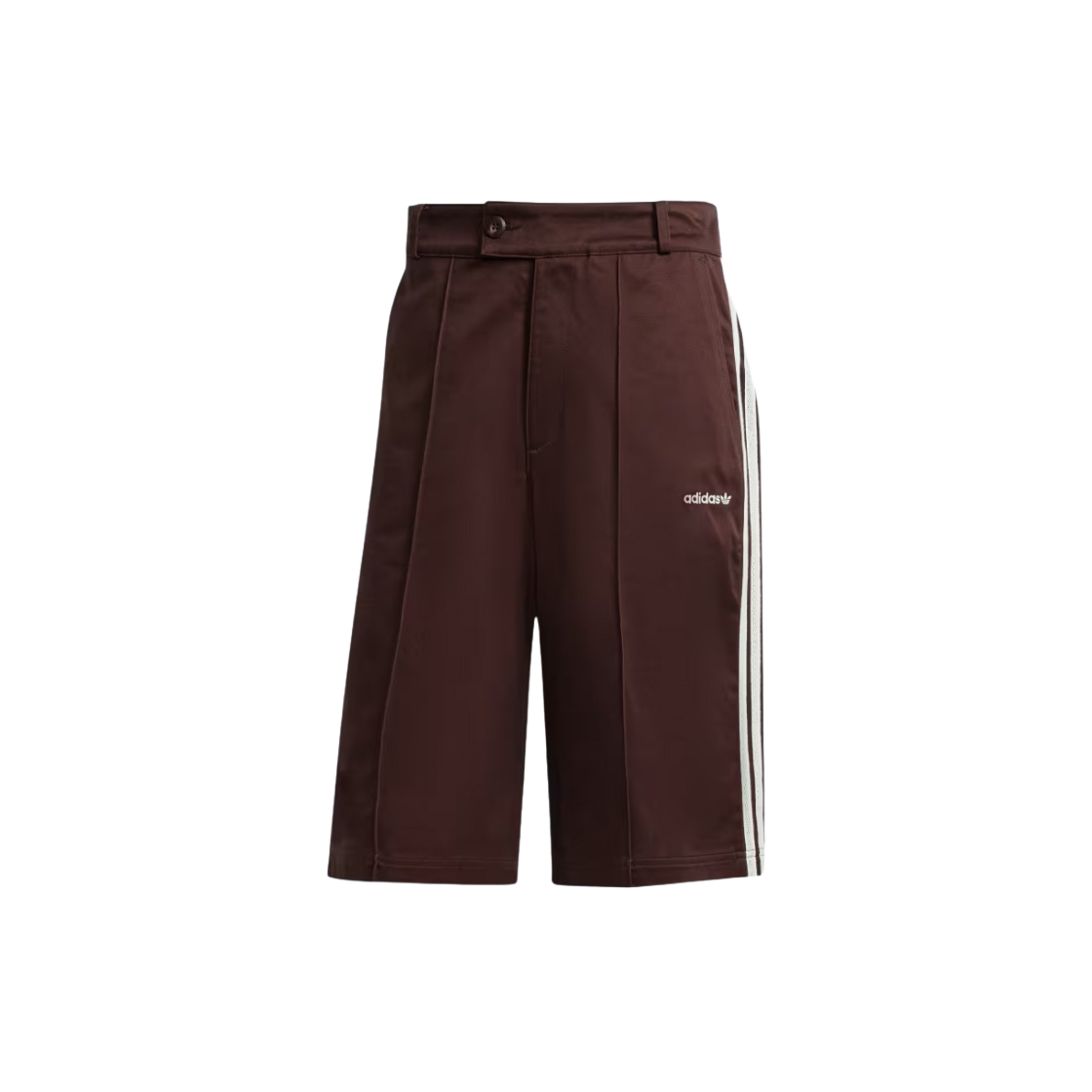 아디다스 80s 루즈 버튼 삼선 11인치 버뮤다 쇼츠 쉐도우 브라운 - KR 사이즈 | Adidas | KREAM