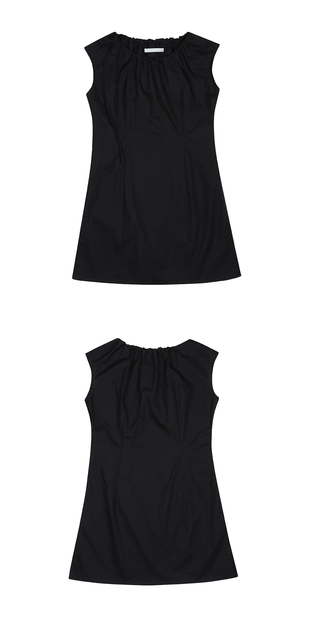 씬 셔링 넥 나일론 슬리브리스 블랙 | SEEN | KREAM