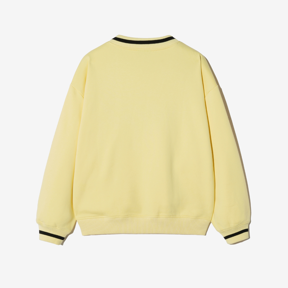 휠라 헤일리비버 V넥 맨투맨 옐로우 | FILA | KREAM