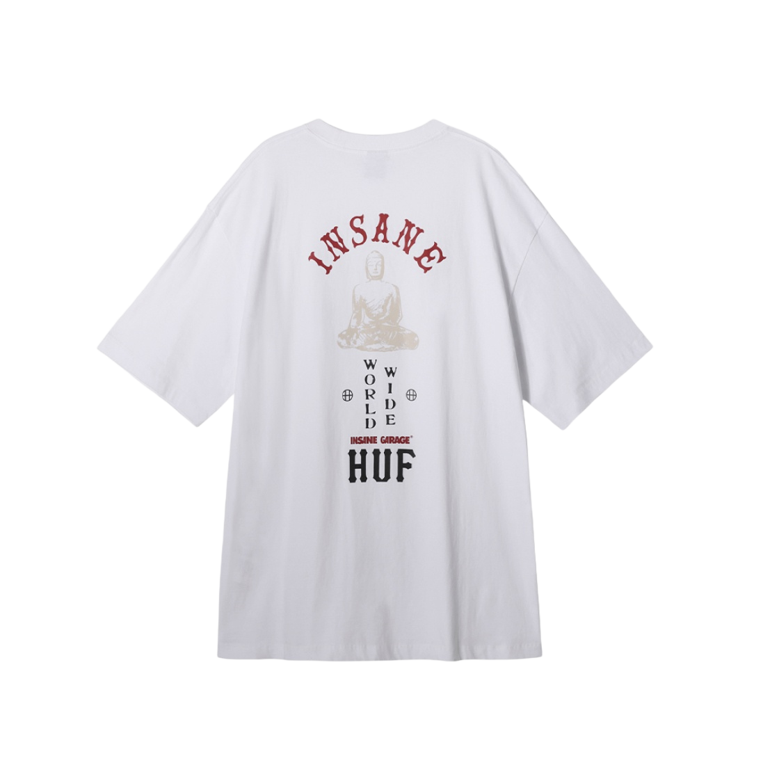 허프 x 인세인개러지 부다 티셔츠 화이트 | HUF | KREAM