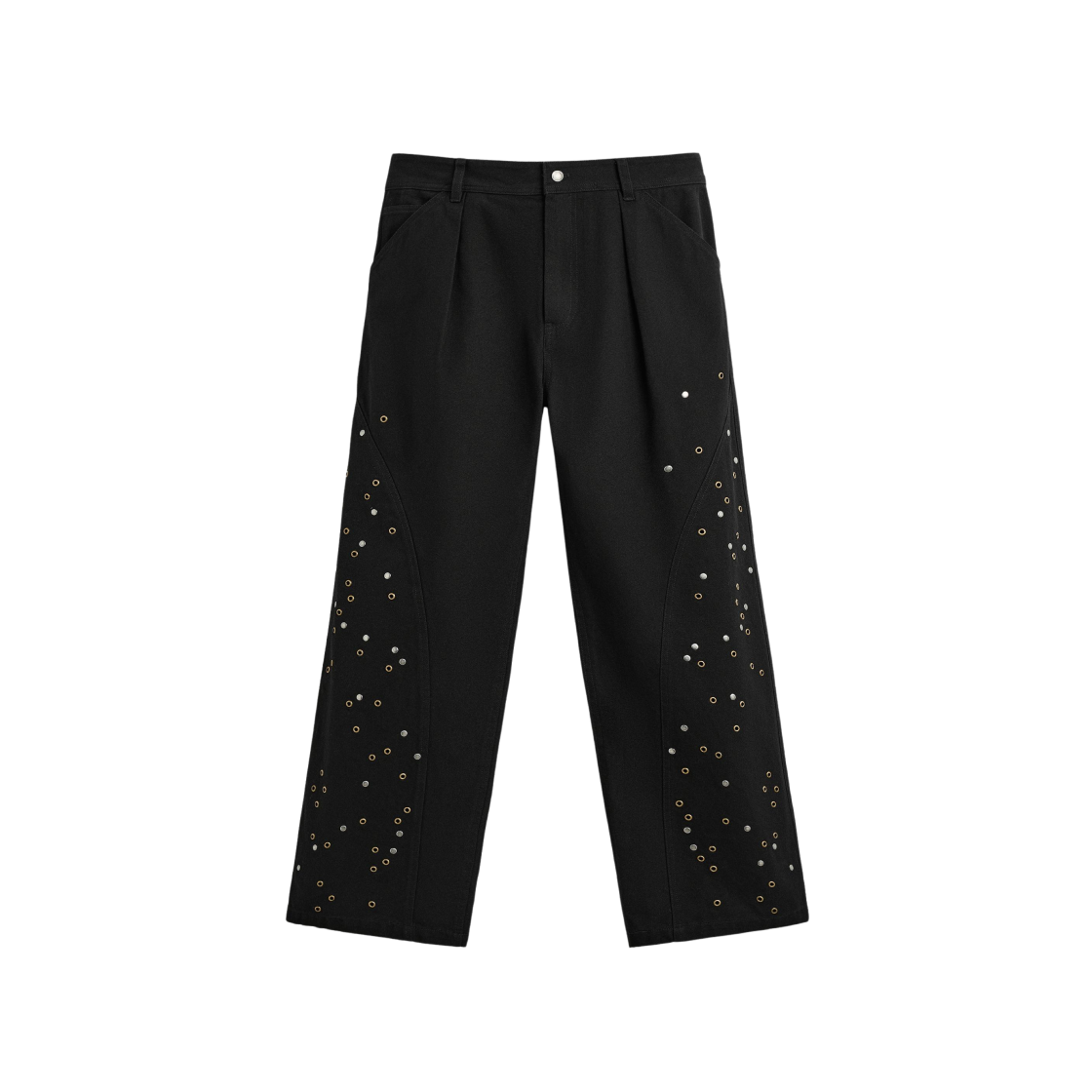 자라 x 앤더슨벨 릴렉스드 핏 스터디드 팬츠 블랙 | KREAM