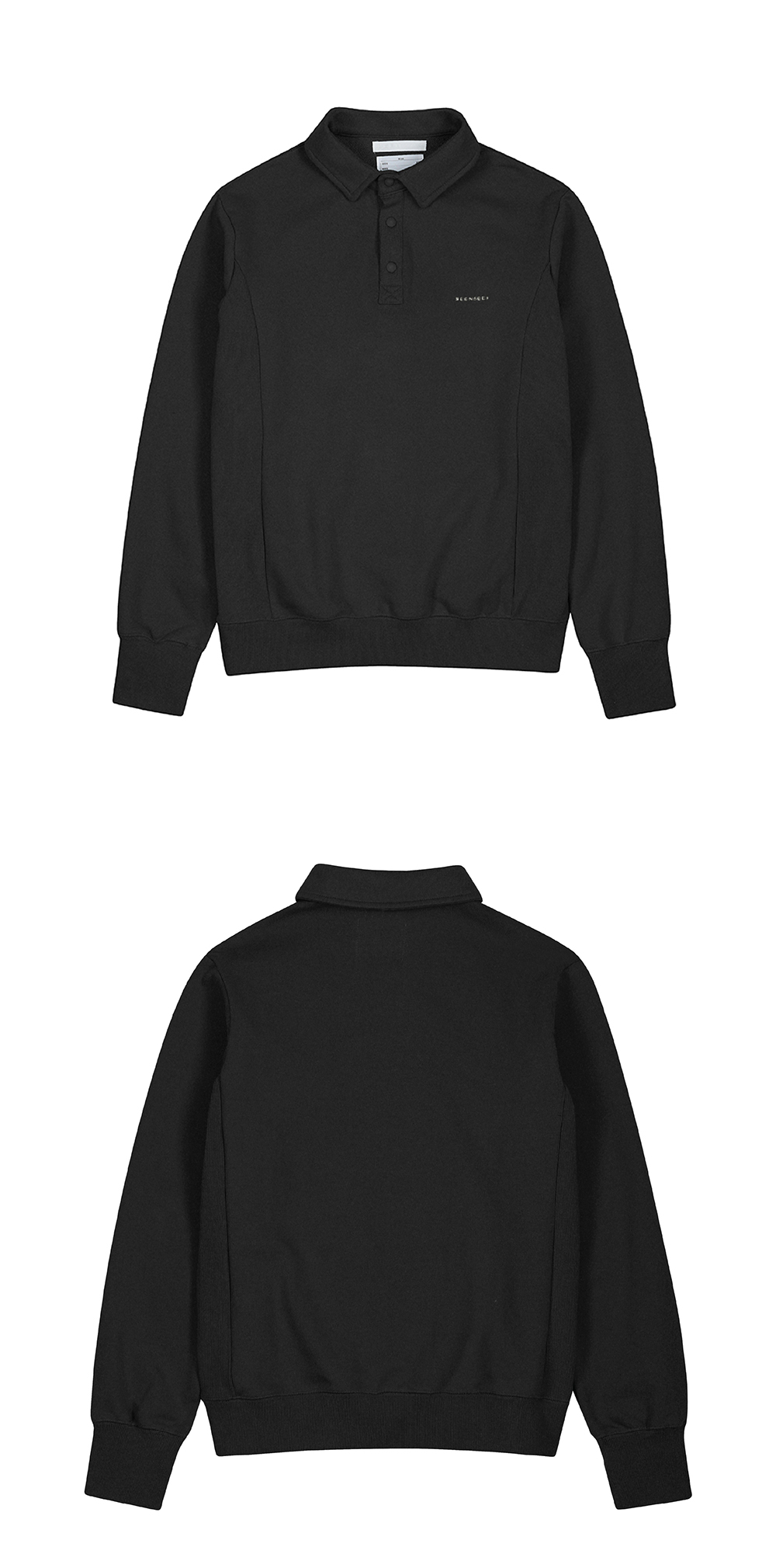 씬 패널드 카라 스웨트셔츠 블랙 | SEEN | KREAM
