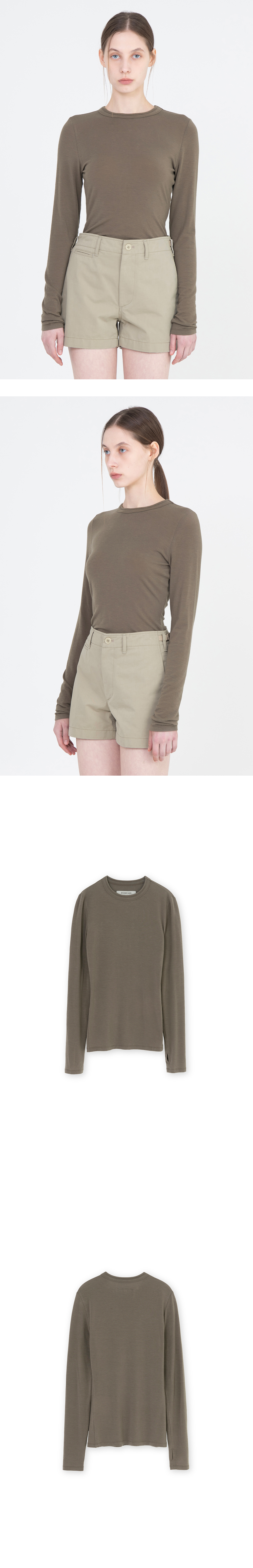 브라운야드 W 시스루 롱 슬리브 브라운 | BROWNYARD | KREAM