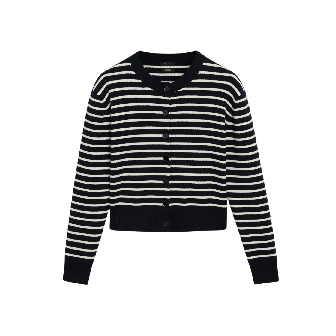 마시모두띠 스트라이프 니트 크루넥 가디건 블루 | Massimo Dutti | KREAM