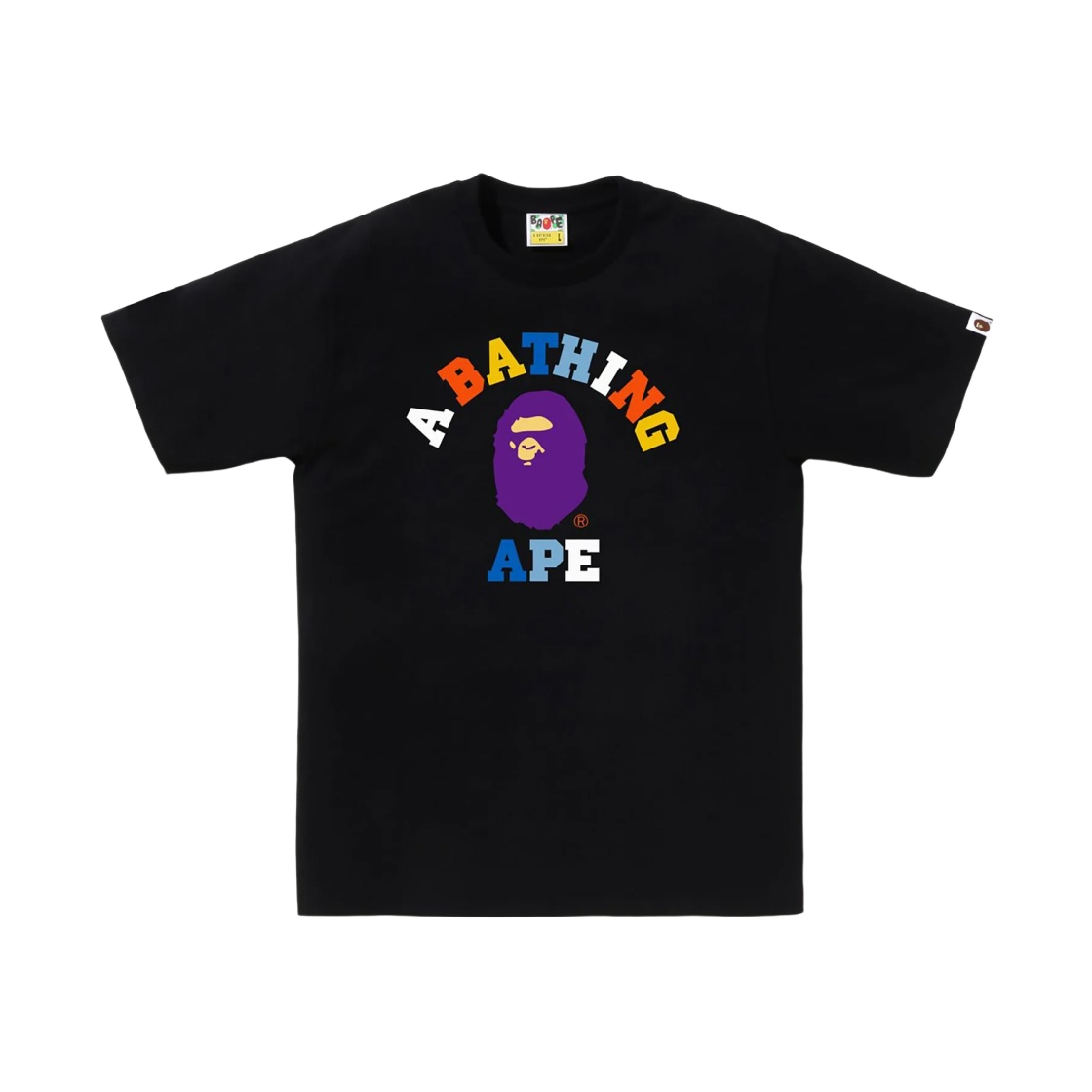 베이프 컬러 컬리지 티셔츠 블랙 | BAPE | KREAM