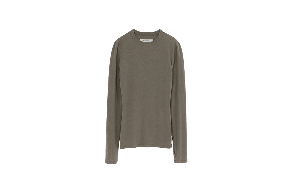 브라운야드 W 시스루 롱 슬리브 브라운 | BROWNYARD | KREAM