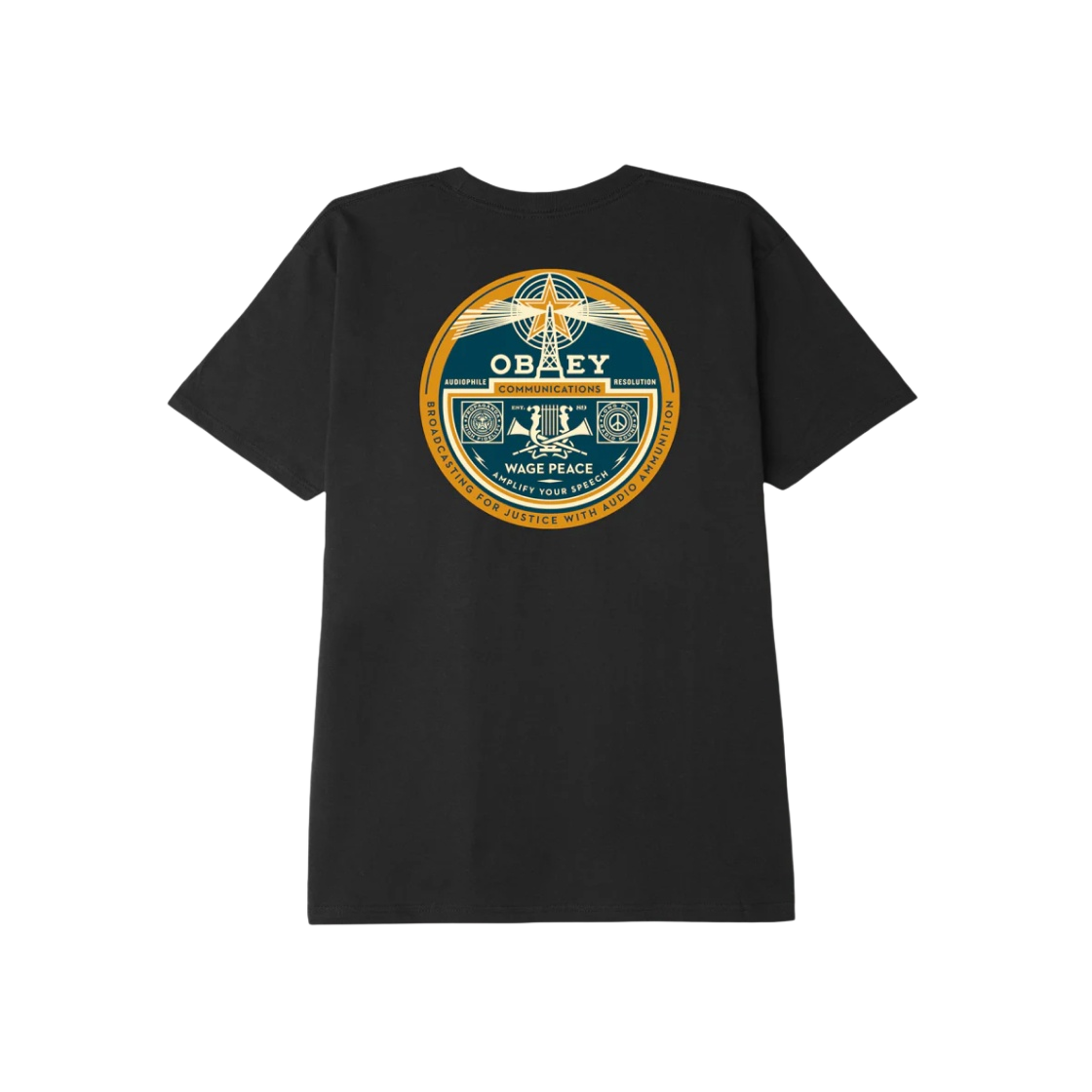 오베이 라디오 타워 클래식 티셔츠 블랙 | Obey | KREAM