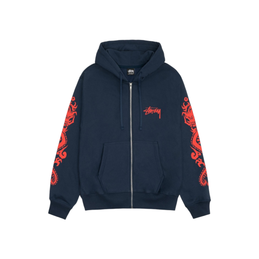 스투시 립 케이지 후드 집업 블랙 화이트 | Stussy | KREAM 스투시 립 케이지 후드 집업 블랙 화이트 | Stussy | KREAM