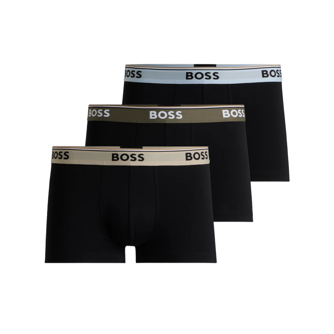 휴고 보스 로고 웨이스트밴드 스트레치 코튼 트렁크 블랙 (3개입) | Hugo Boss | KREAM