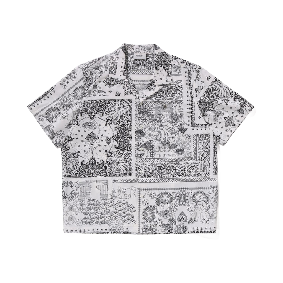 베이프 블랙 3D EMB 캠프 셔츠 화이트 | BAPE | KREAM