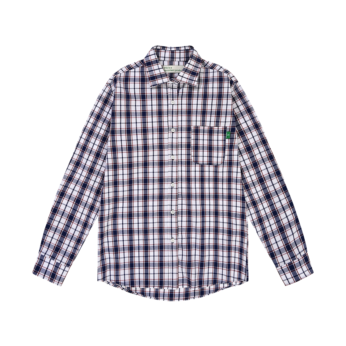 노컨텐츠 161. 체크 포켓 셔츠 화이트 체크 | NOCONTENT | KREAM