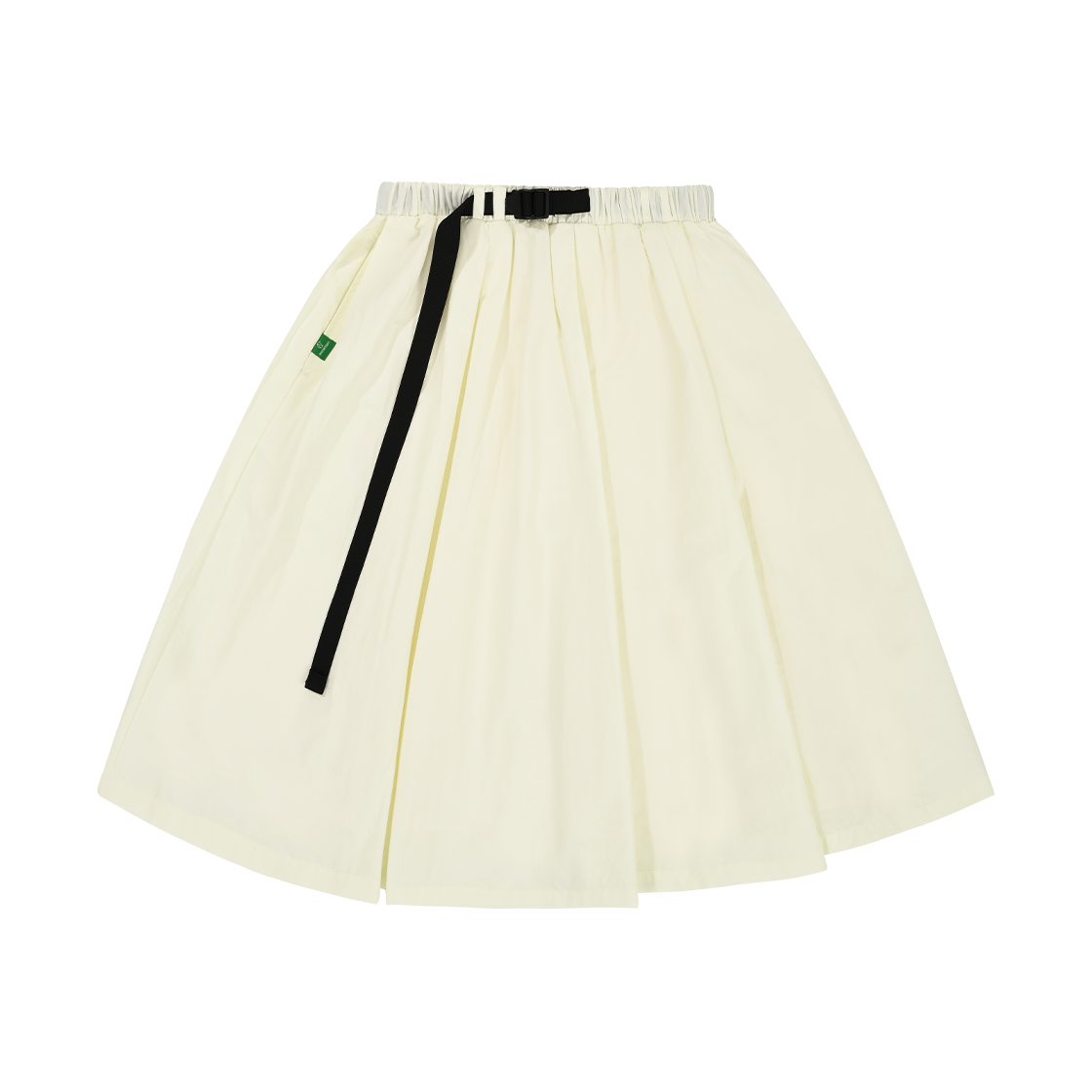 노컨텐츠 174. 벨트 플레어 스커트 크림 | NOCONTENT | KREAM